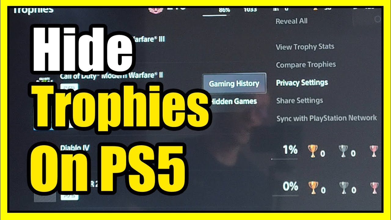 How to Hide your Trophies from Friends or Family on PS5 Settings (Fast ...