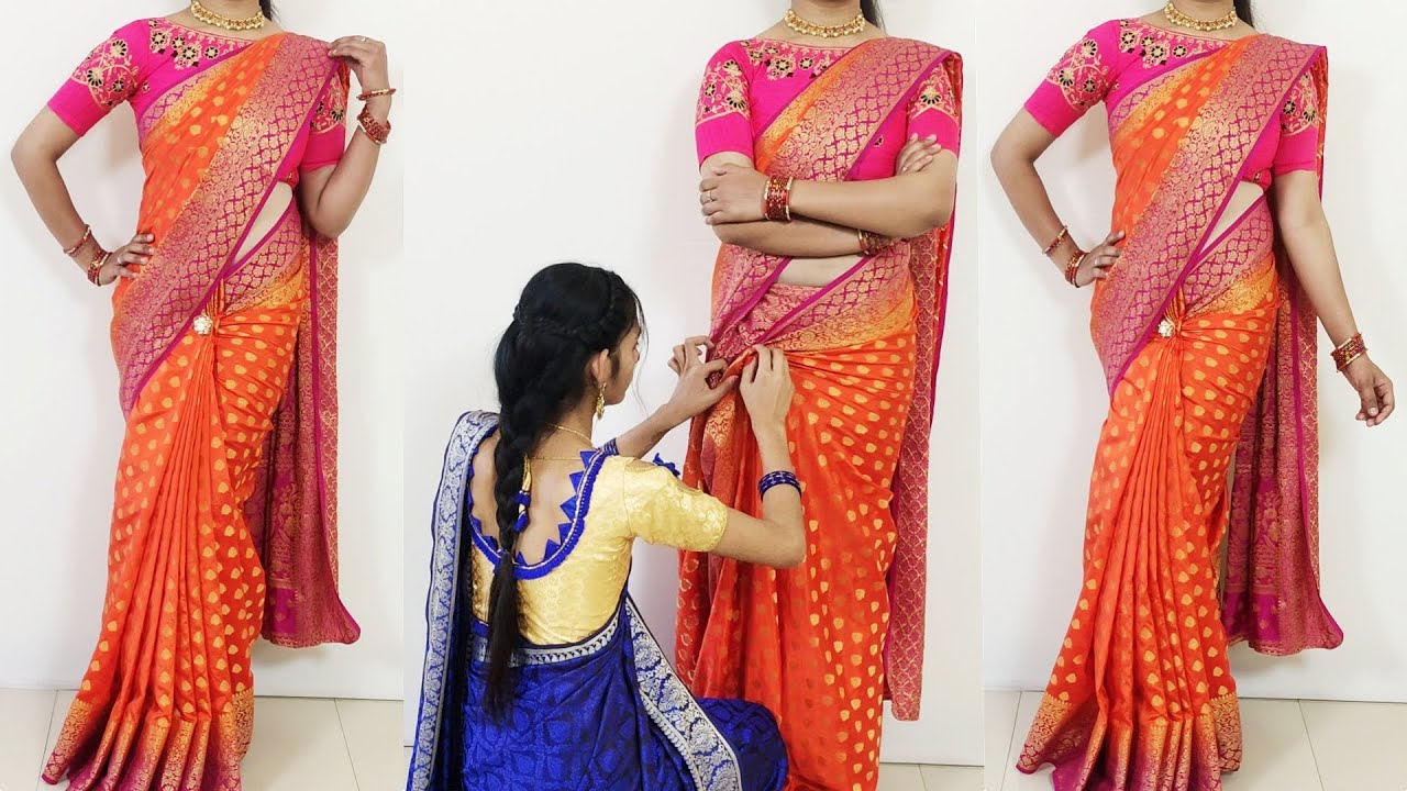Perfect pleats making tricks guide for beginners | silk saree draping ...