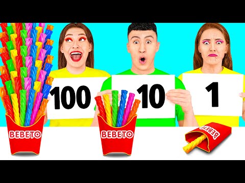 100 Katmanlar Gida Mücadelesi | Komik Durumlar ve Başarısız Best Funny Challenges