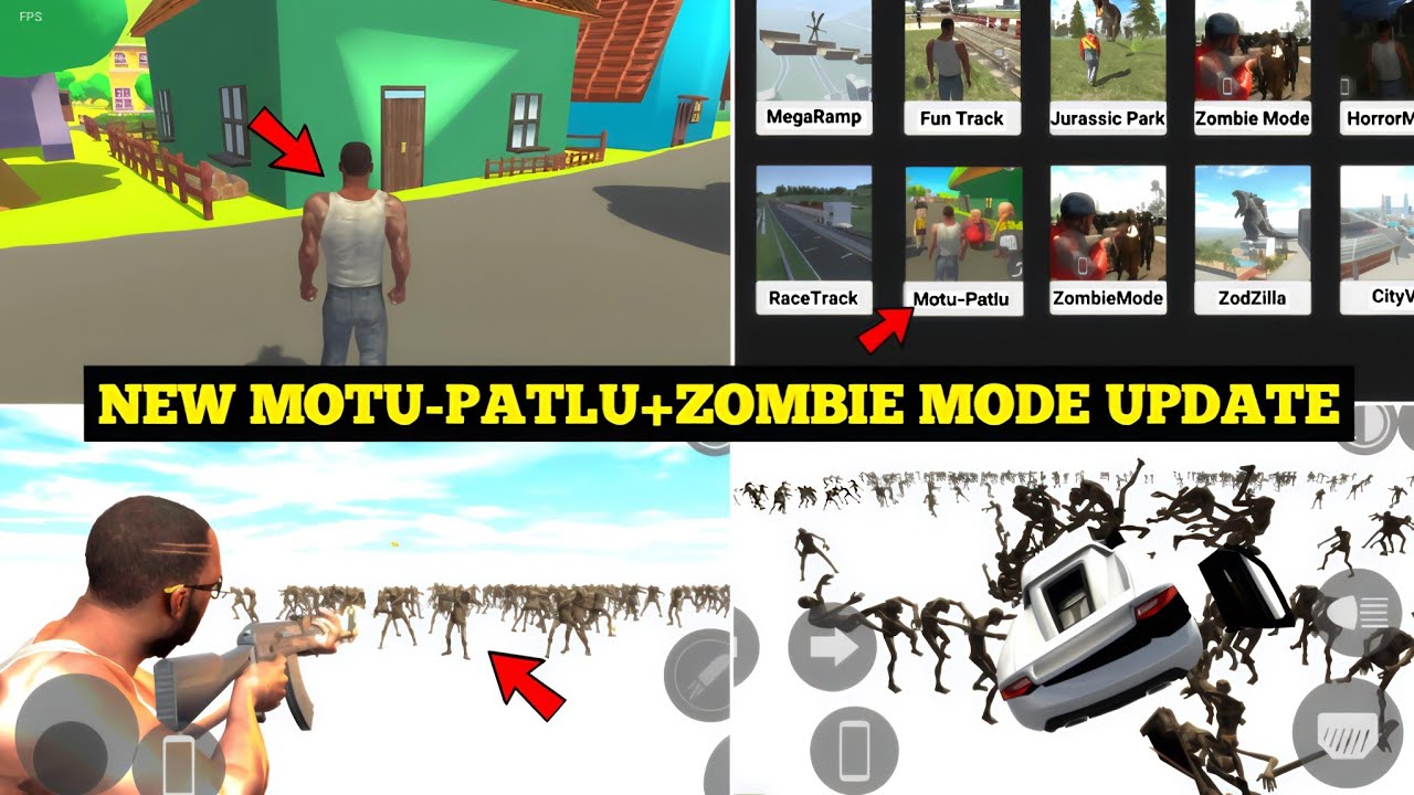 New Motu-Patlu + Zombie Mode in Indian Bike Driving 3D 🤯🔥| Secret ...