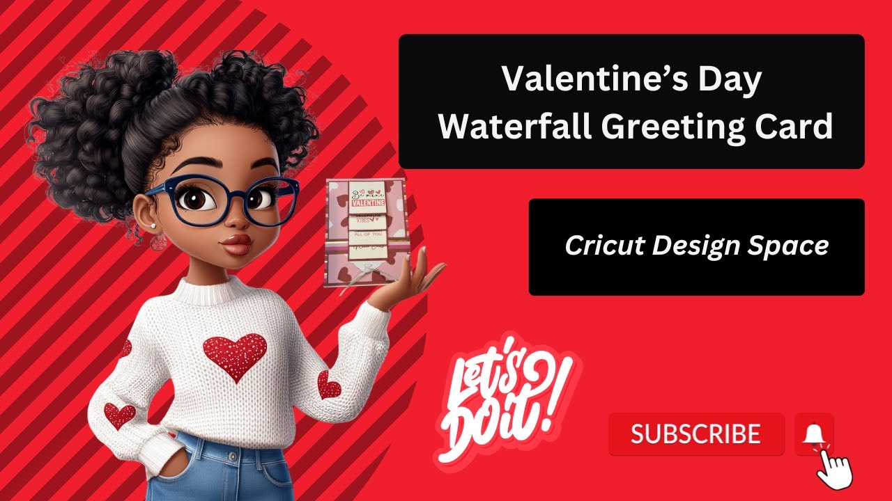 DIY Valentines Waterfall Greeting Card Tutorial Cricut Design Space ...