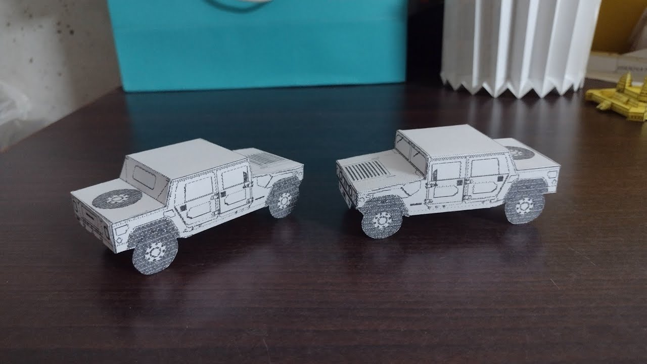DIY Papercraft Paper Model of Hummer Vehicle. - YouTube