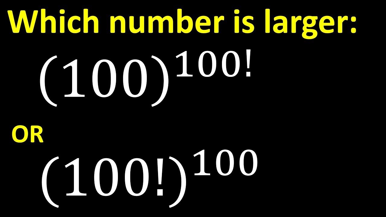 Which Number Is Larger 100 100 Or 100 100 YouTube