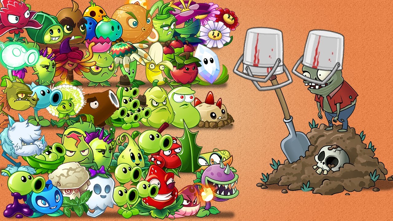PvZ 2 All Plants Max Mastery Power Up Vs All Buckethead Zombies - YouTube