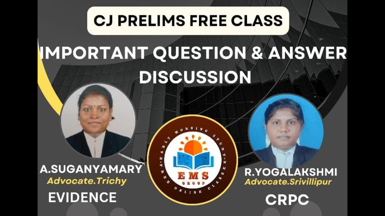 civil judge exam prelims/ important question/ evidence/ crpc - YouTube