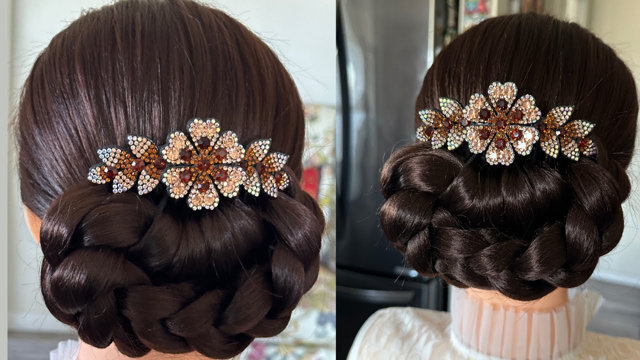 New simple and easy juda style for wedding, prom, party,🌸💕 - YouTube