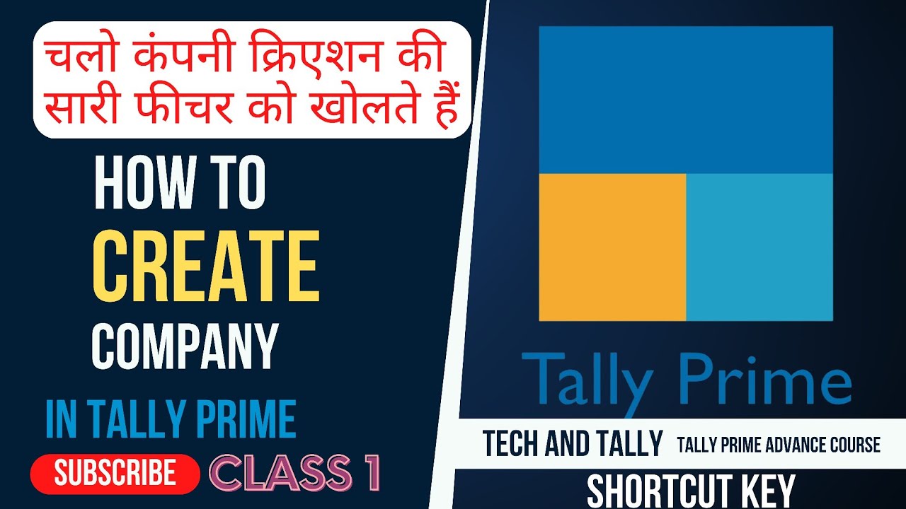 Step-by-Step Guide to Creating a Company in Tally Prime in Hindi - YouTube