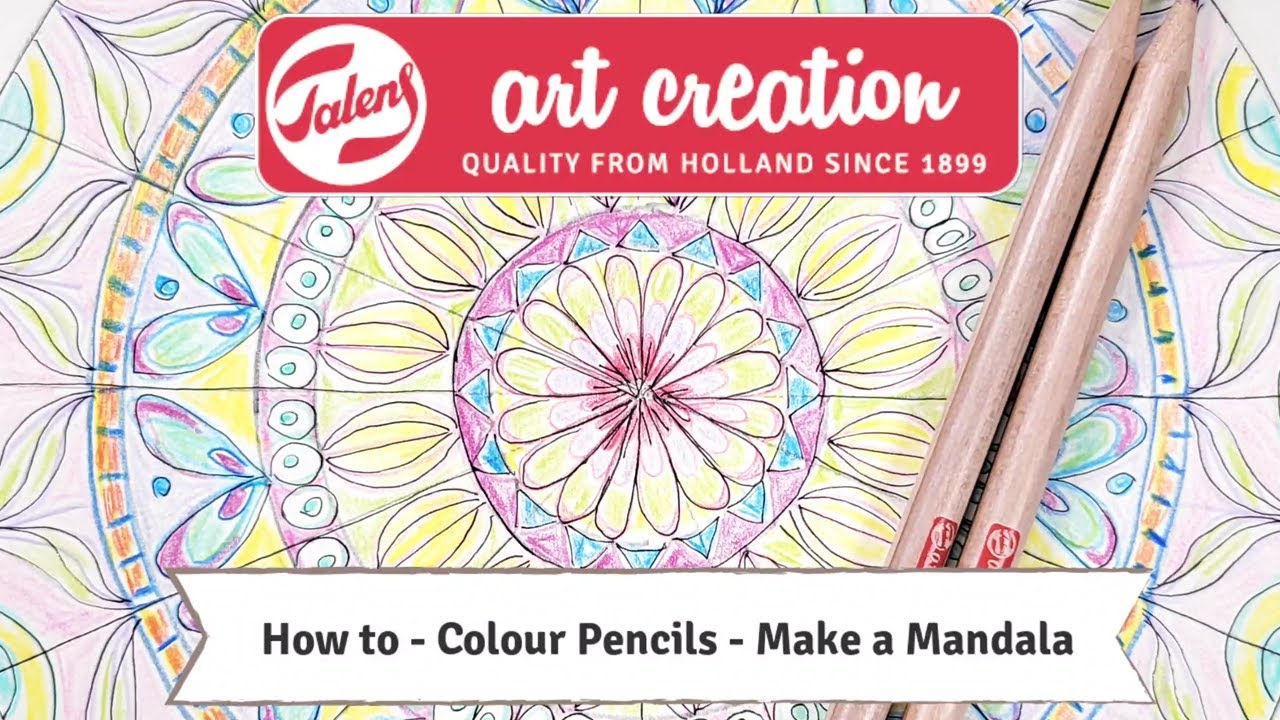 How to draw a mandala with colour pencils | Talens Art Creation - YouTube