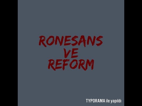 7. Sınıf Sosyal Bilgiler - Rönesans ve Reform Hareketleri