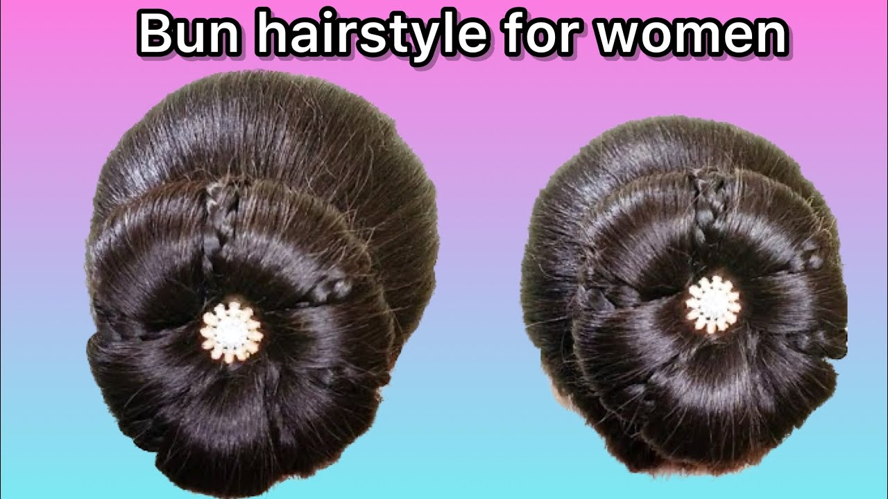 Latest bun hairstyle for Functions| New bun hairstyle for women| # ...
