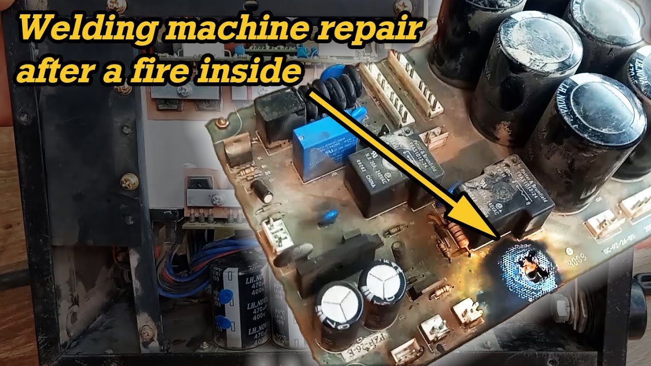 Welding machine repair after a fire inside - YouTube