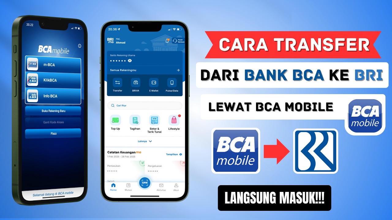 Cara Transfer BCA ke BRI via M Banking Untuk Pemula - YouTube