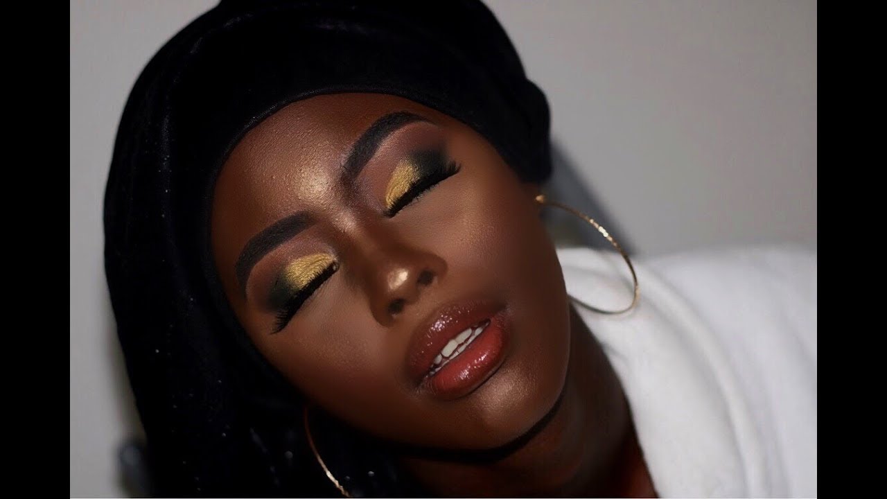 GLAM MAKEUP TUTORIAL ON DARKSKIN - YouTube