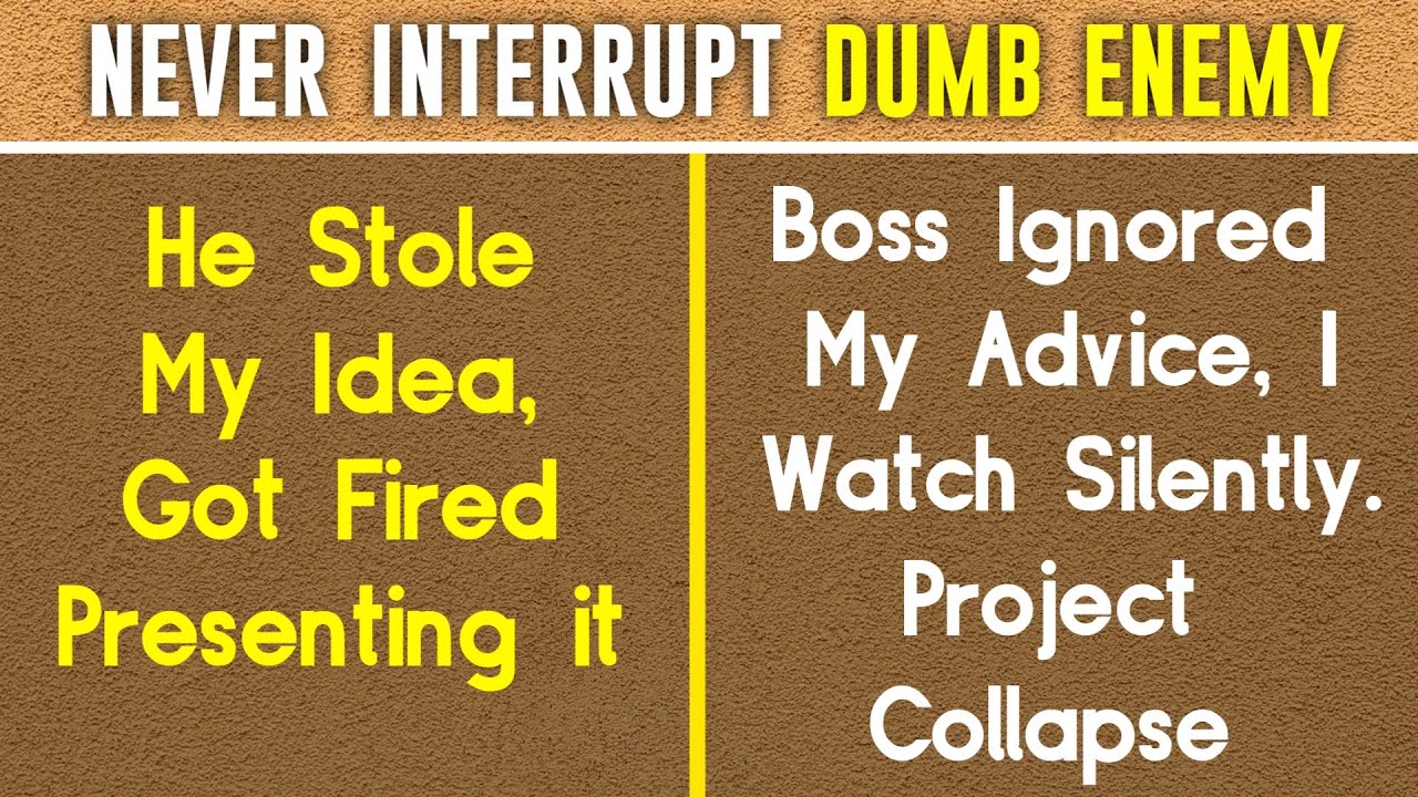 Never Interrupt a Dumb Enemy? Best 'Let Them Fail' Stories! - YouTube