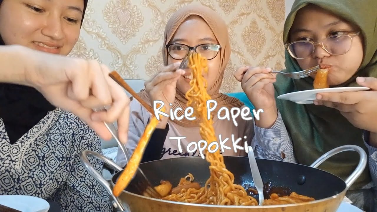 Bikin Rice Paper Tteokbokki (With Cheese) + MUKBANG | Cooking Hack ...