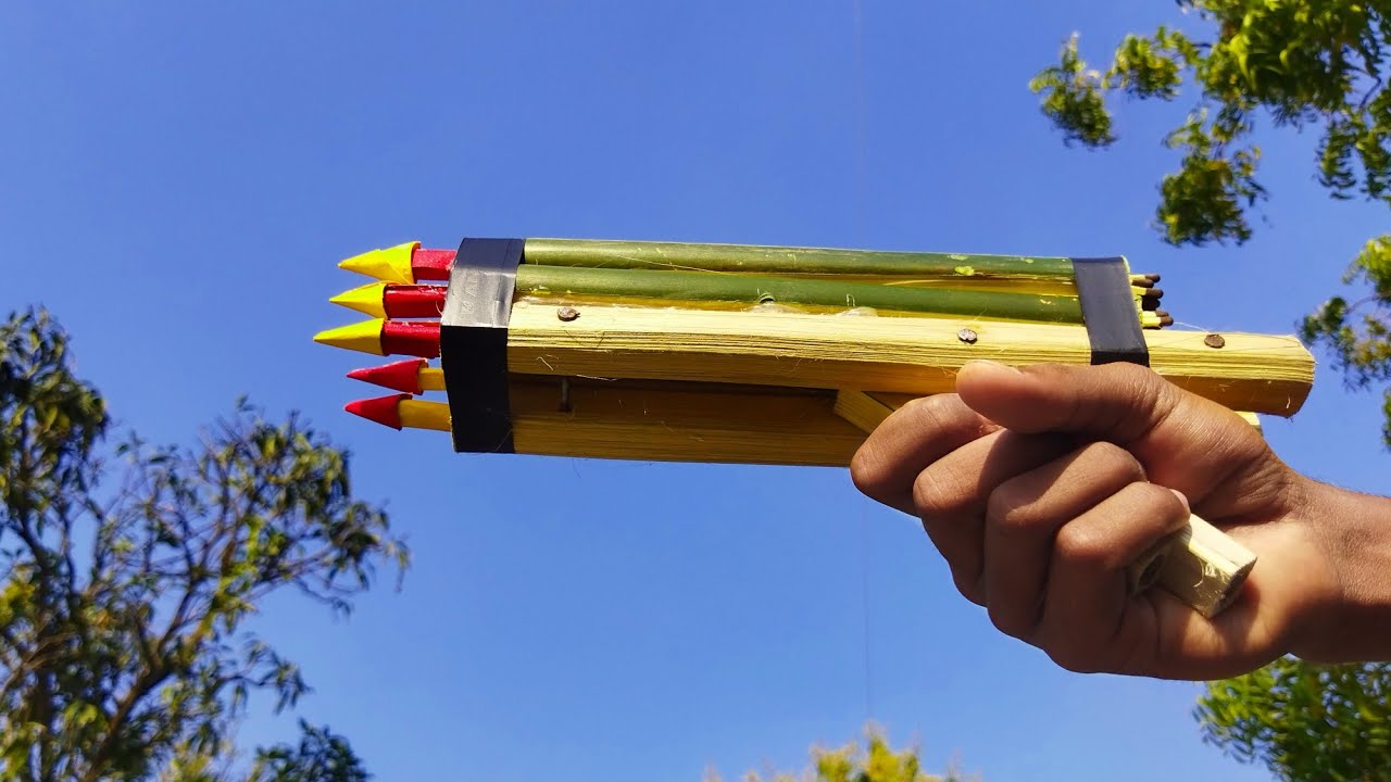 How to make gun with bamboo - Bamboo working art - YouTube