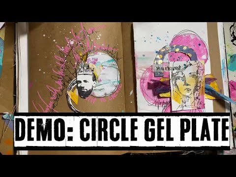 Demo with Dina: Circle Gel Plate Ideas - YouTube