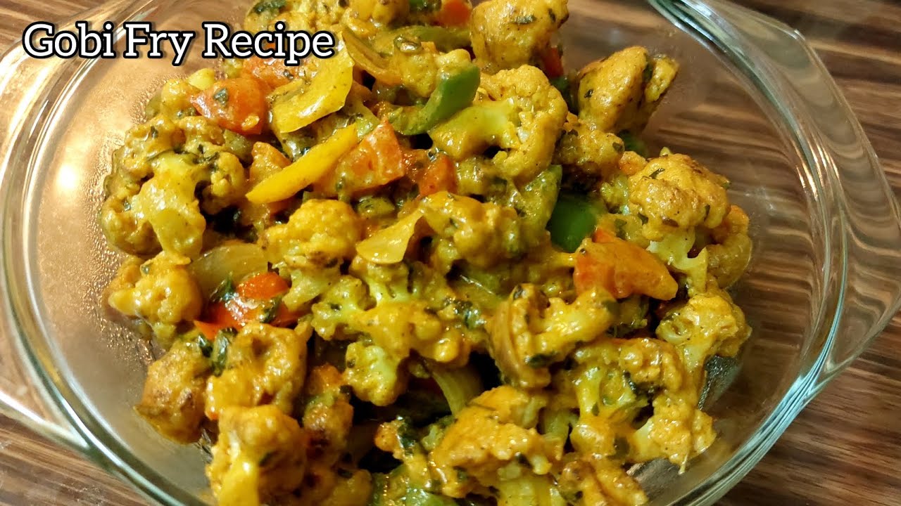 Quick and easy Gobi Fry Recipe || How to make Gobi with Bell pepper ...