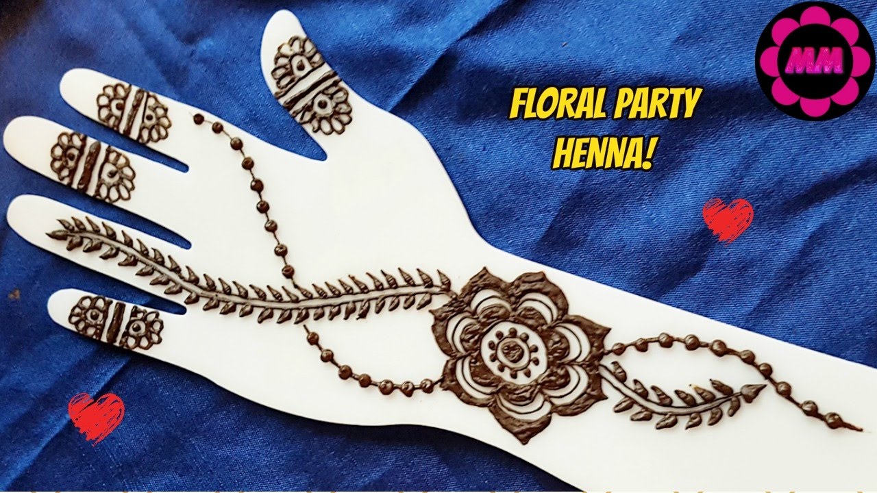 Simple Party Henna|Easy Quick Mehendi Strip Design for Beginners|Mehndi ...