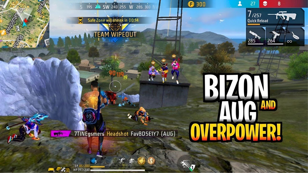 BIZON OP!! 🥵 SOLO vs SQUAD Diamond Lobby 26 Kills BIZON + AUG Full ...