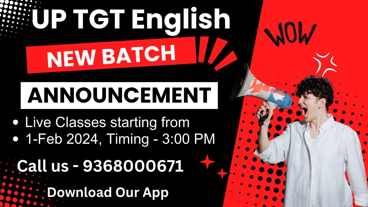UP - TGT II New Live English Literature Batch starting from 1st Feb ...