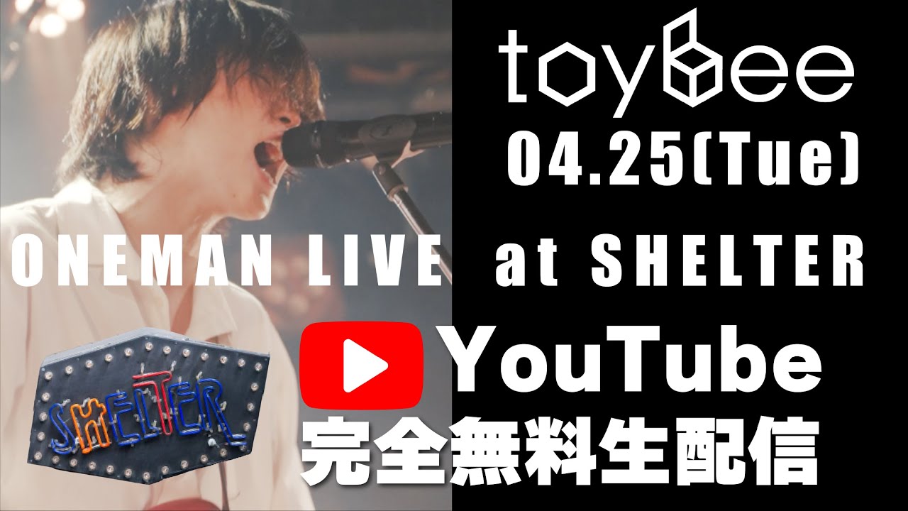 【完全無料生配信】toybee ONEMAN LIVE at 下北沢SHELTER - YouTube