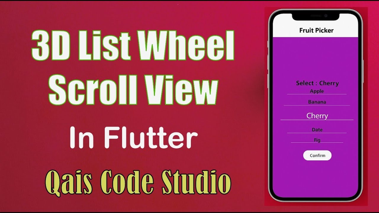 Flutter List Wheel Scroll View in Urdu/Hindi | 3D UI From Basics to ...