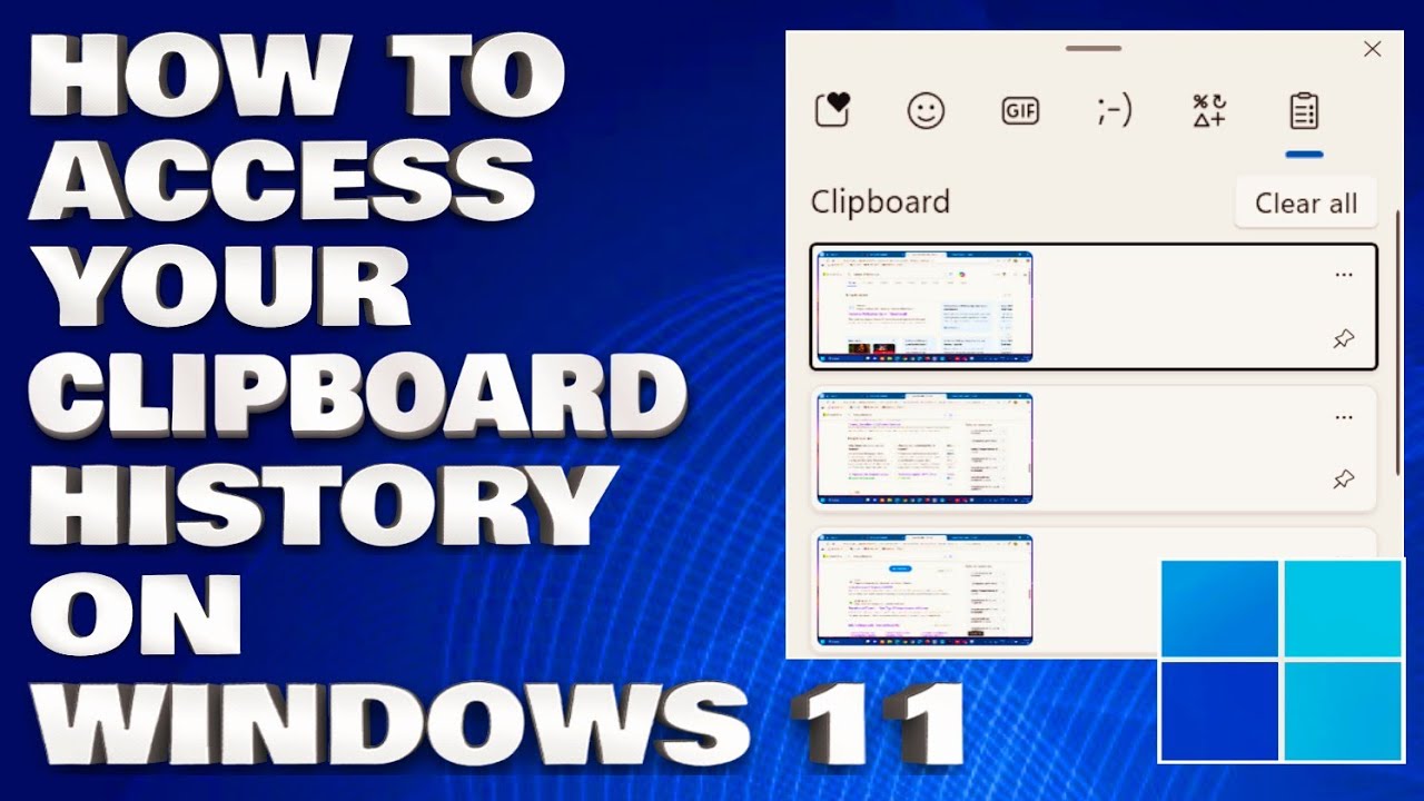 How To Access Your Clipboard History on Windows 11 - YouTube