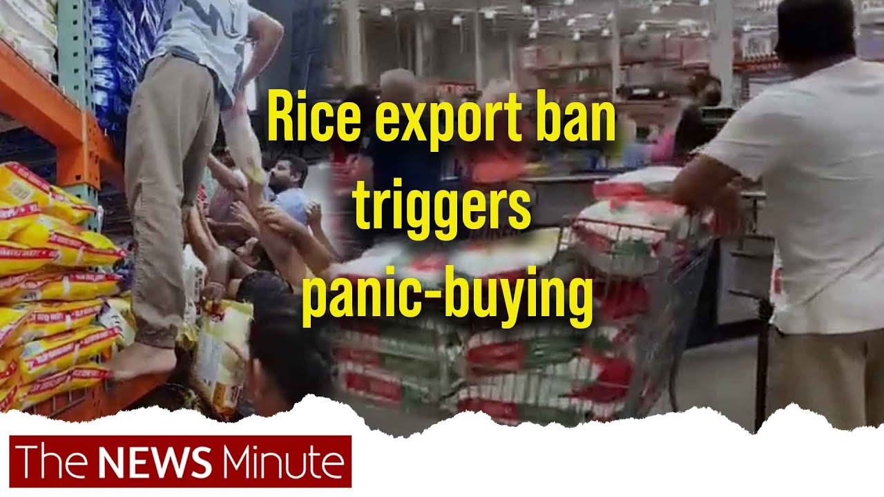 NRIs in US panic-buy rice as India bans non-Basmati rice exports - YouTube
