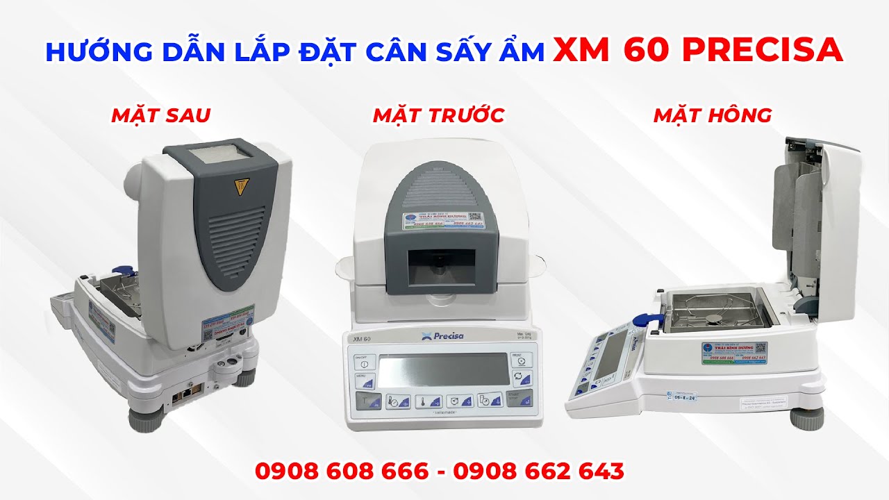 Hướng dẫn lắp đặt cân kiểm tra độ ẩm XM 60 Precisa - YouTube