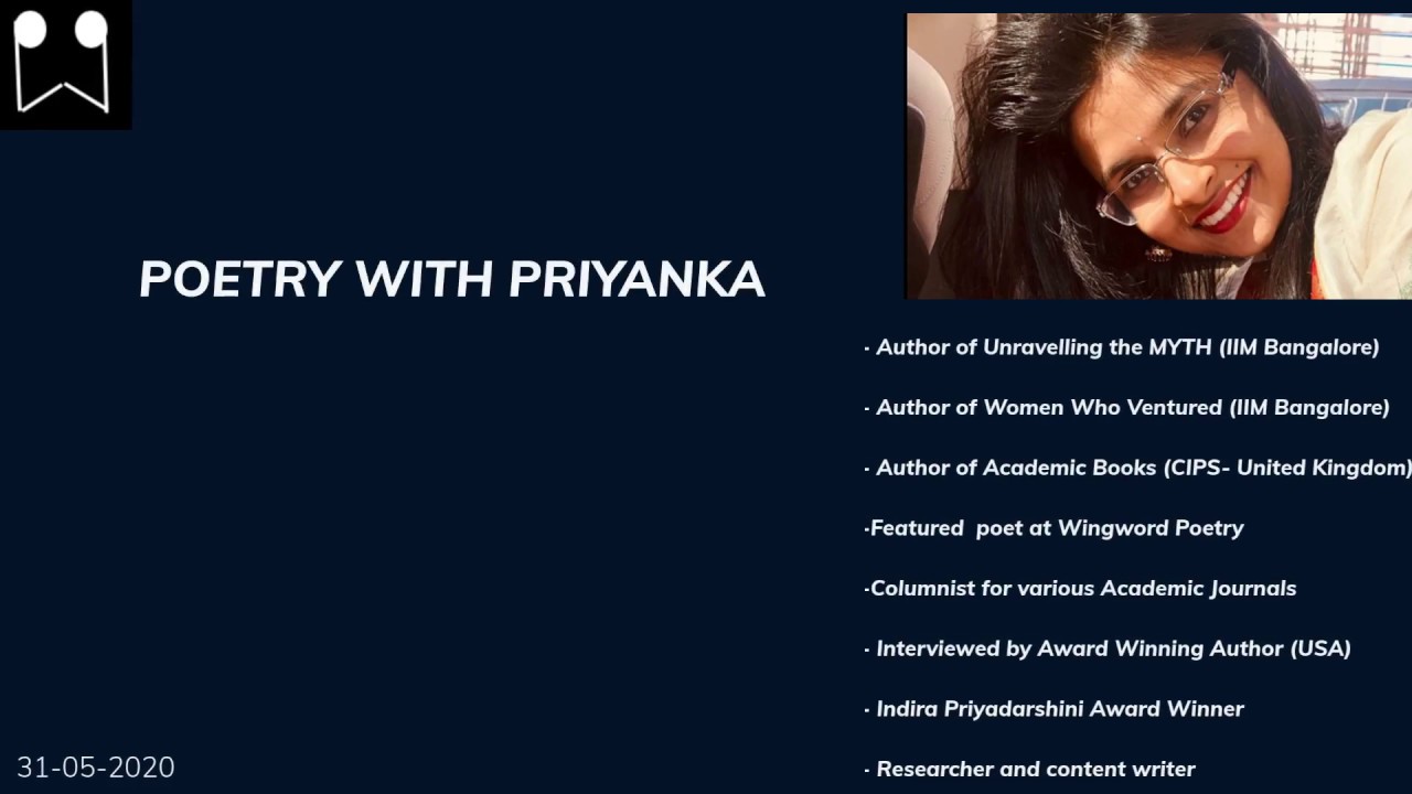 Poetry with Priyanka || Write - Recite - Share || Passionate Poet - YouTube