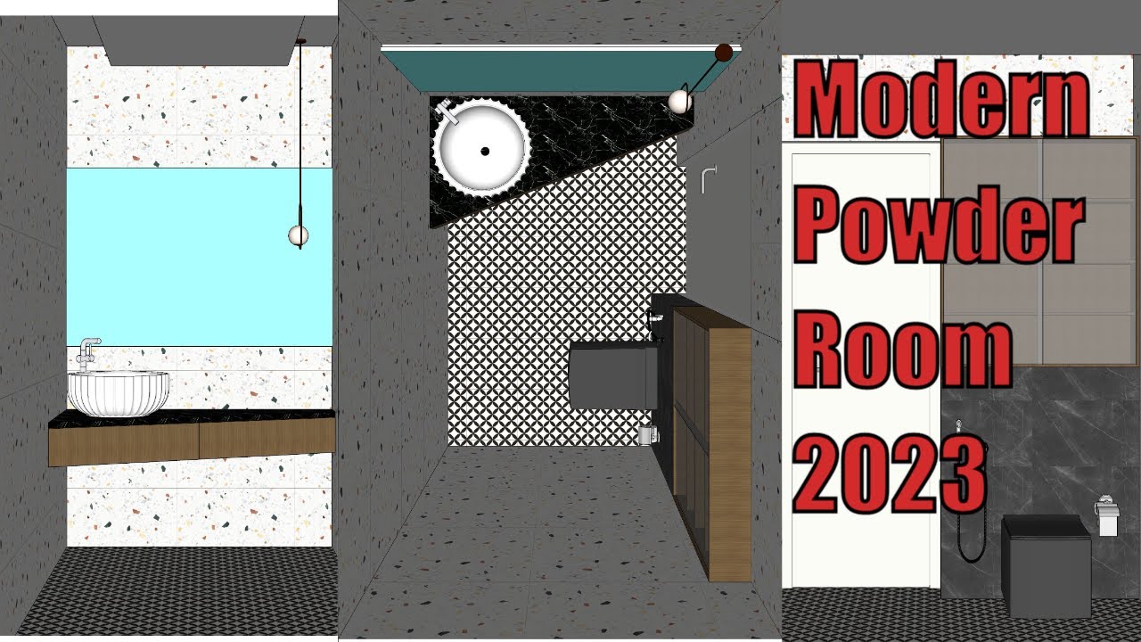 modern powder room design 2023. - YouTube
