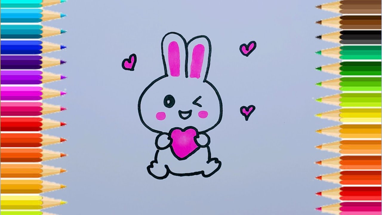 Drawing a cute rabbit || Easy drawing tutorial - YouTube