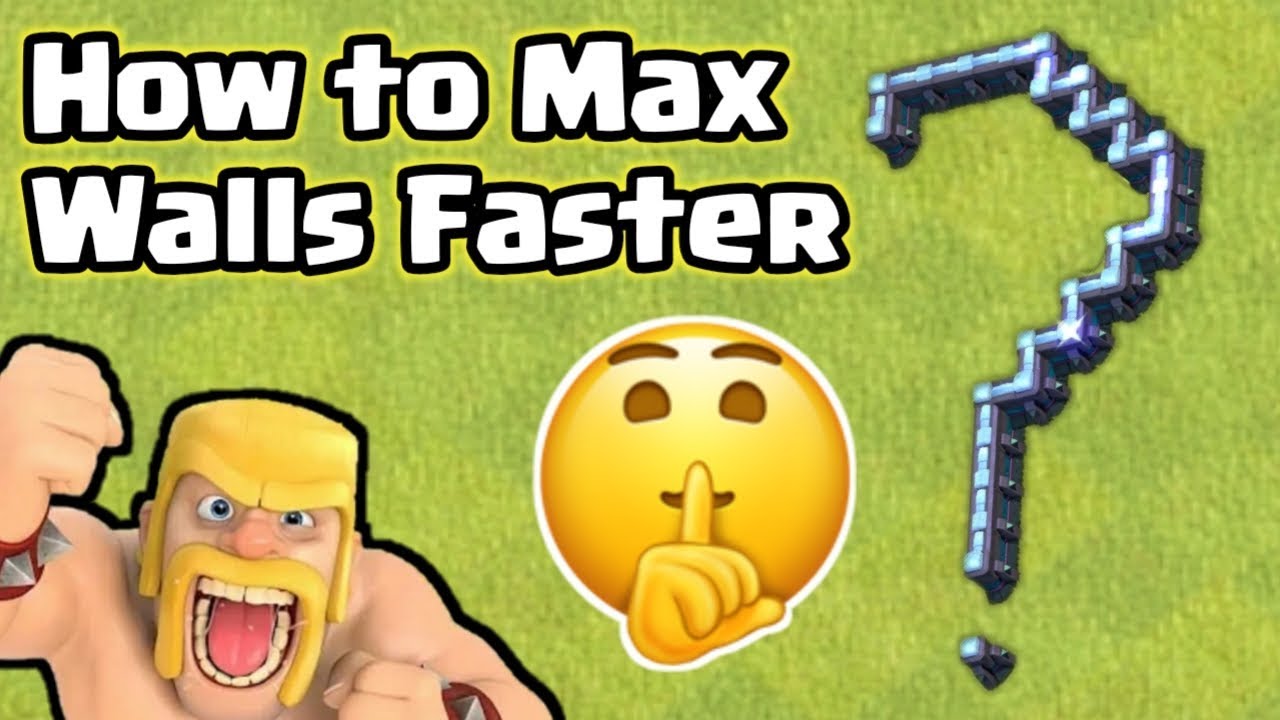 How to Max Walls Faster | easy way to max walls | Clash of clans - YouTube