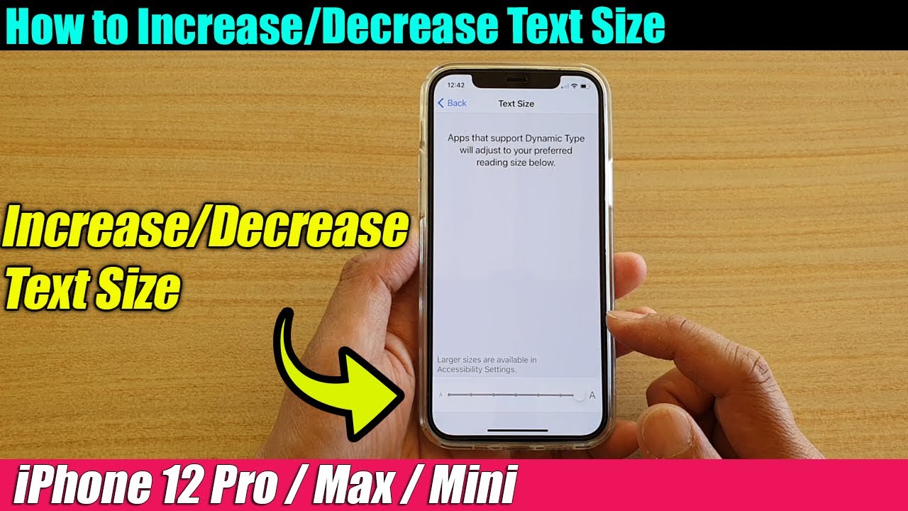 iPhone 12/12 Pro: How to Increase/Decrease Text Size - YouTube