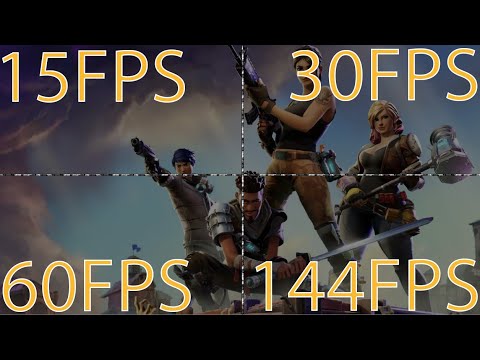 FORTNITE - 15 FPS vs 30 FPS vs 60 FPS vs 144 FPS - YouTube