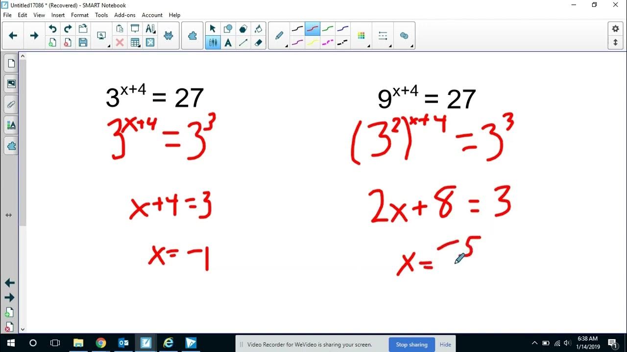 Solving Exponentials Using Logs Youtube