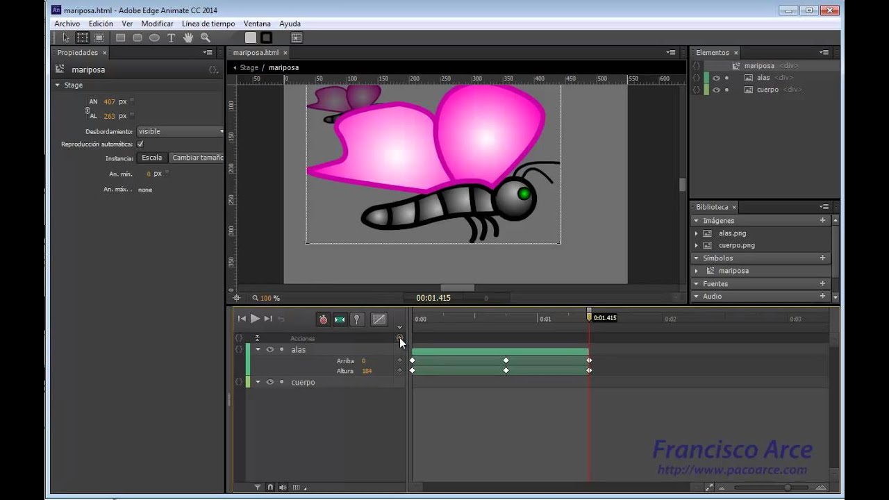 Crear un loop en una animación de Edge Animate - YouTube