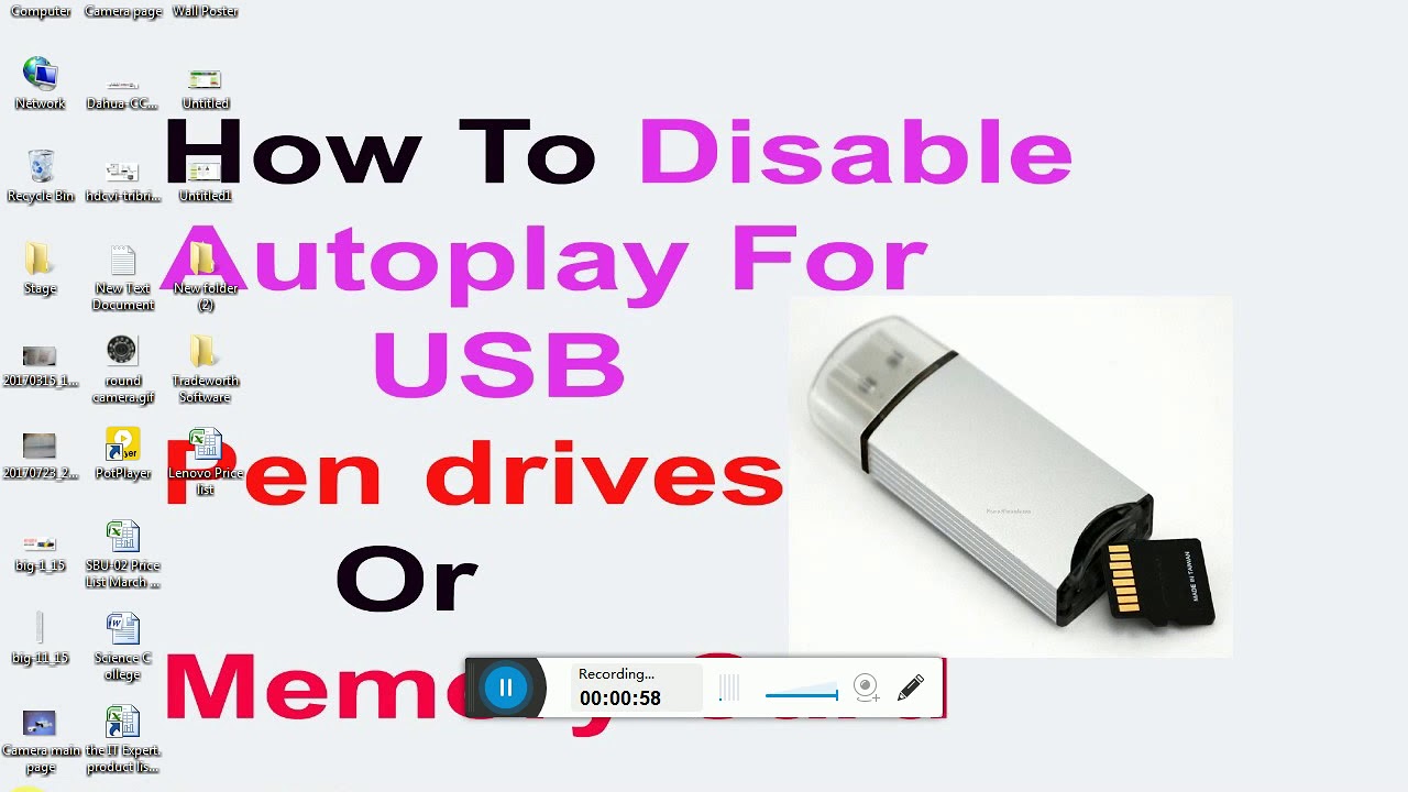 How to disable autoplay for usb pen drives or memory card - YouTube