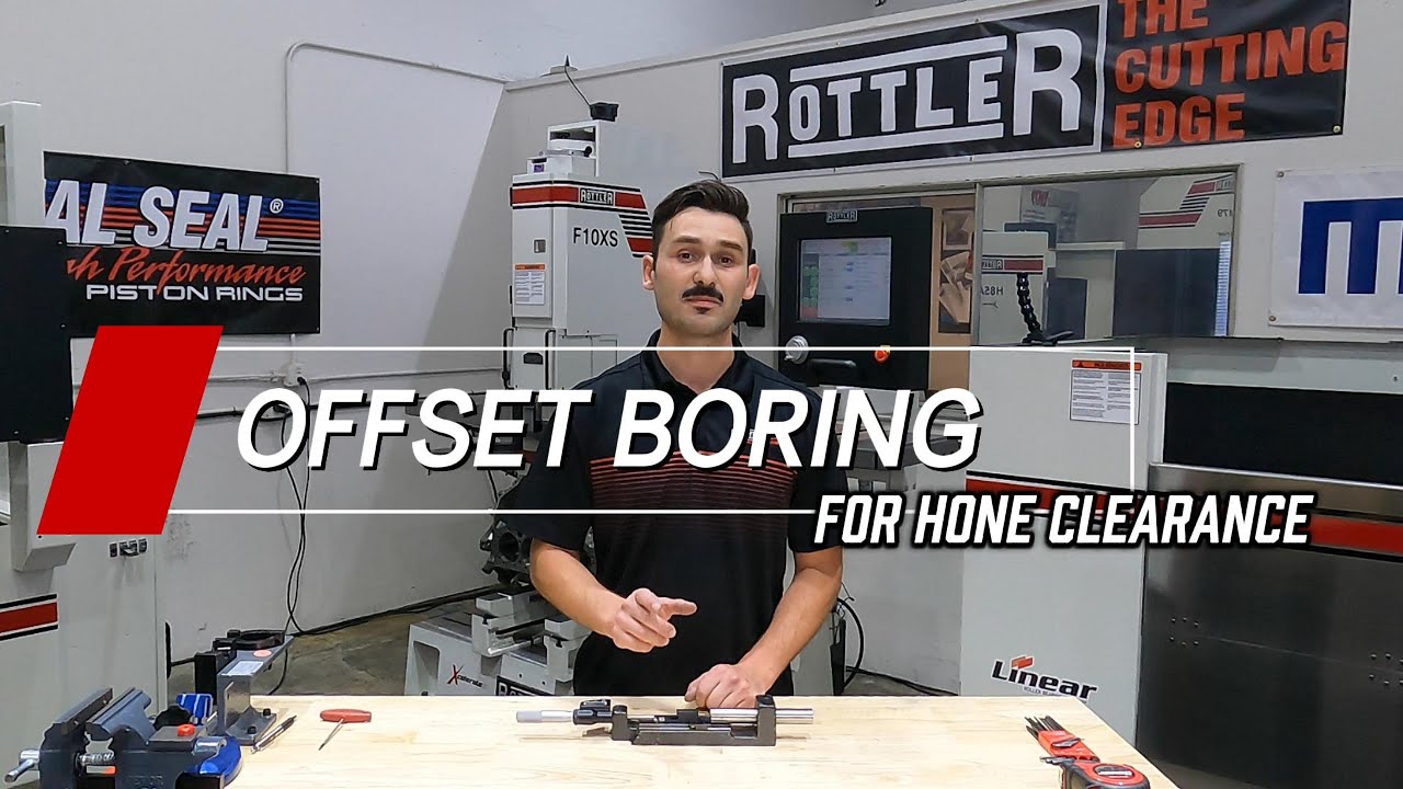 Hone Clearance Offset Boring on Small Block Chevy - YouTube