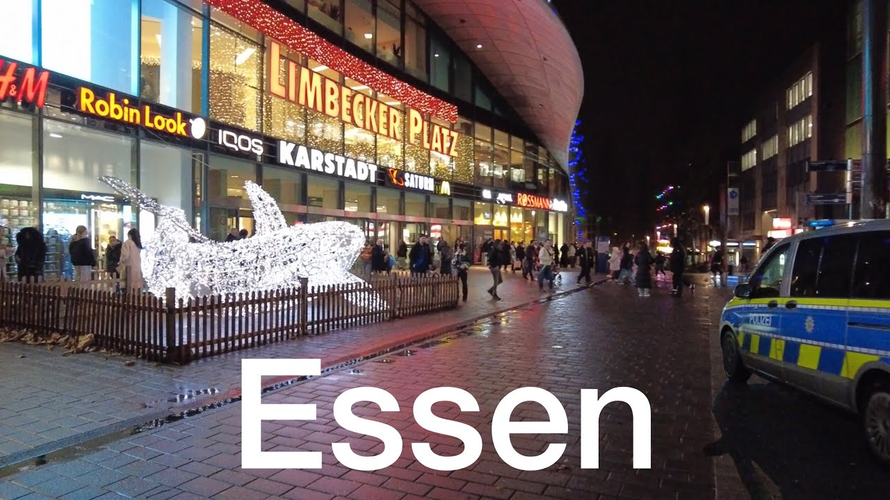 Walking in Germany | Essen Zentrum | Night Life | Teil 2 - YouTube