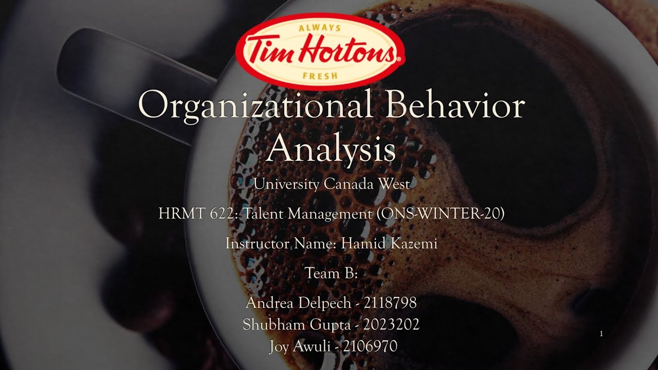 Tim Hortons Organizational Behavior Analysis - YouTube