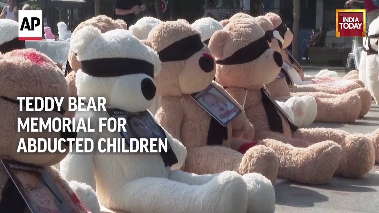 Teddy Bear Memorial Displayed In Tel Aviv Dedicated To Abducted Israeli ...