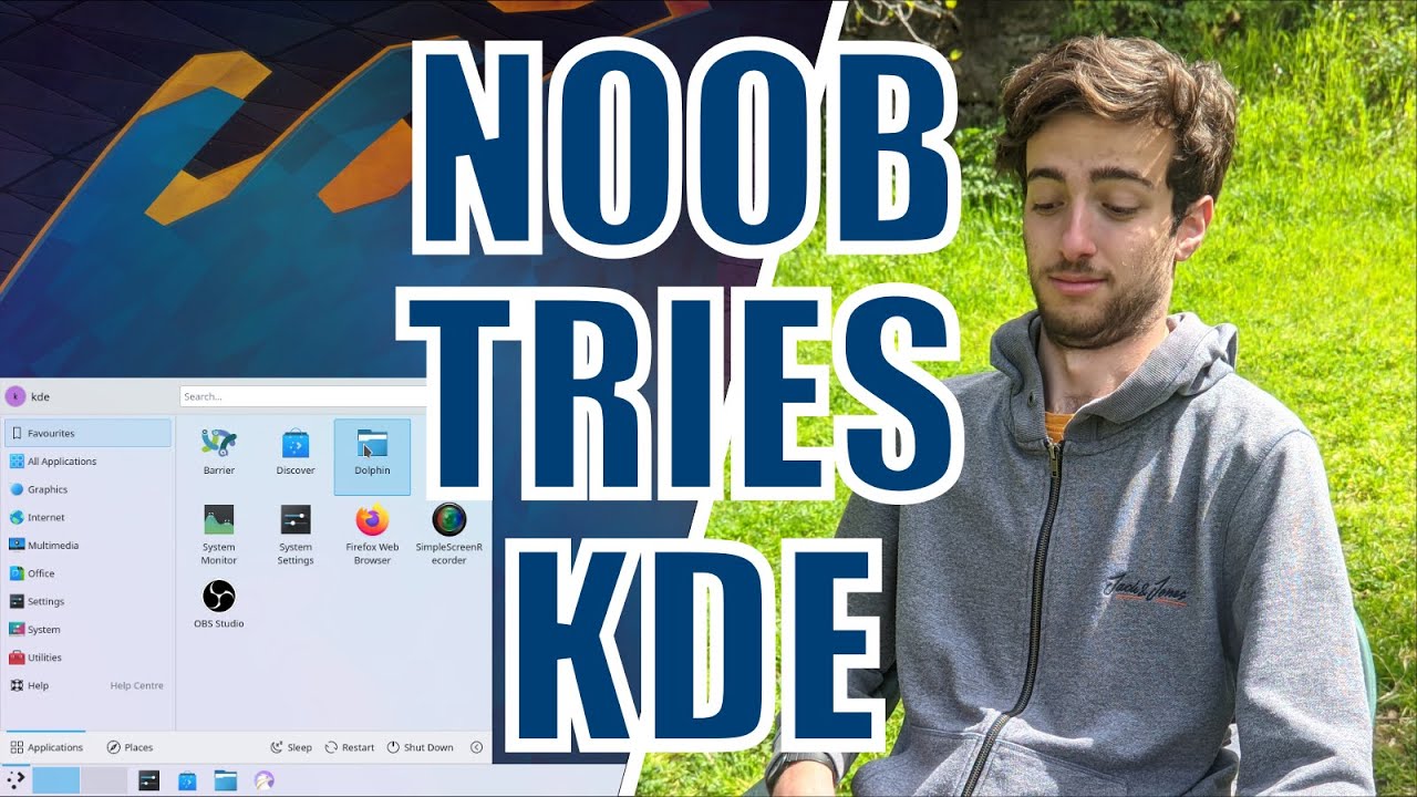 NOOB tries LINUX (KDE) for the FIRST TIME! - YouTube