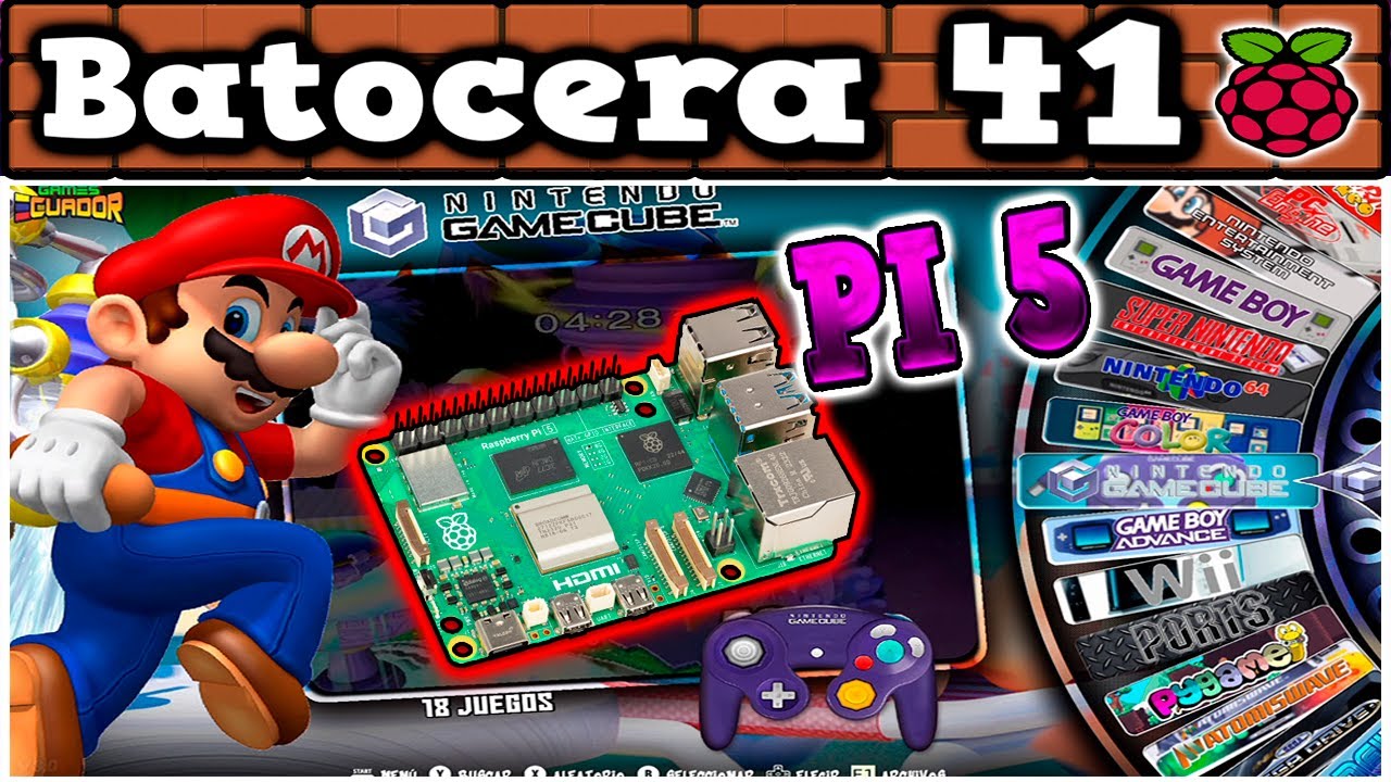 Batocera 41 Raspberry Pi 5 (ISO 128GB) GRATIS GameCube y Wii CrowPi3 ...