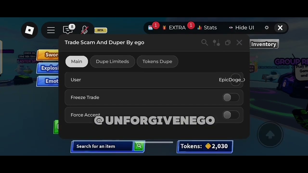 BLADE BALL TRADE SCAM TOKENS DUP - YouTube