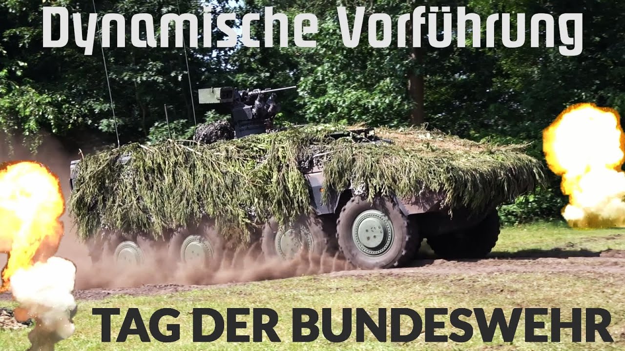 Vorführung "Mittlere Kräfte im Gefecht" am TAG DER BUNDESWEHR 2024 in ...