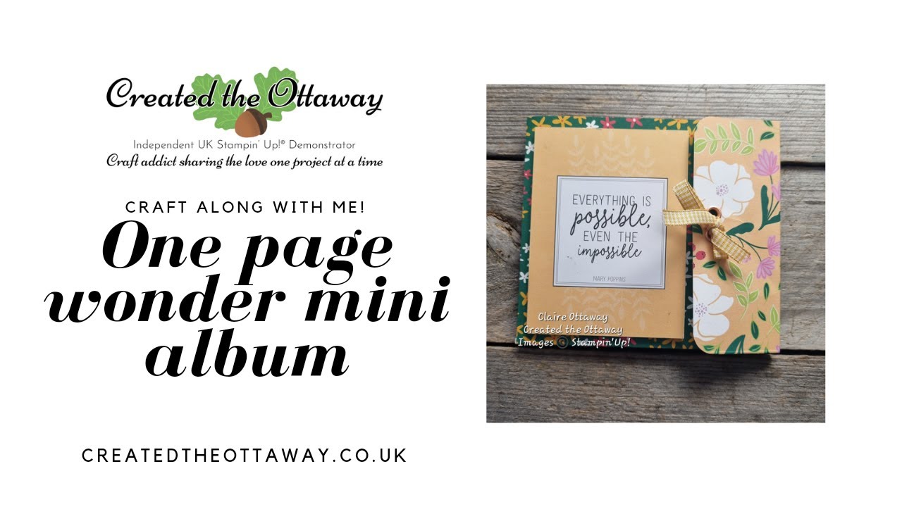 One page wonder mini Album @createdtheottaway - YouTube