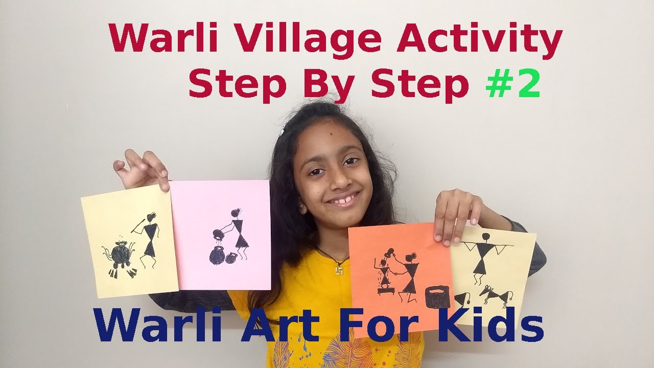 Warli Art For Kids || How To Draw Warli Art || Warli Village Activity ...