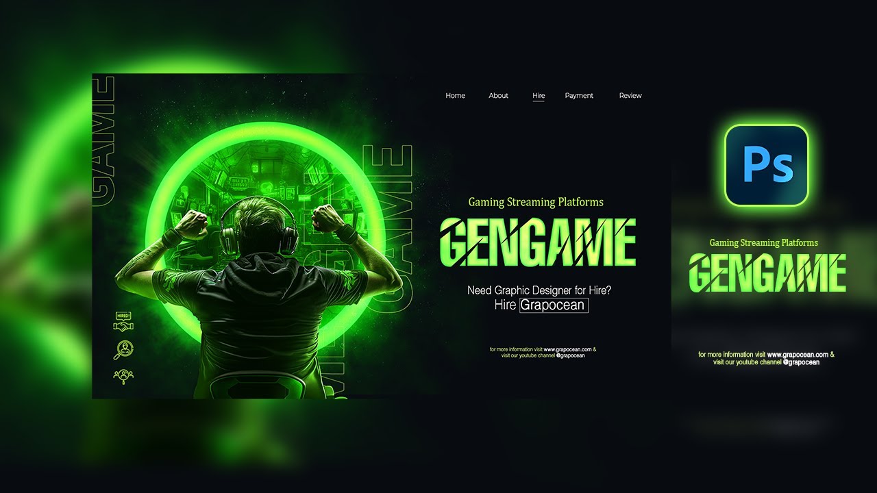 Website Banner Design Gaming Banner - YouTube